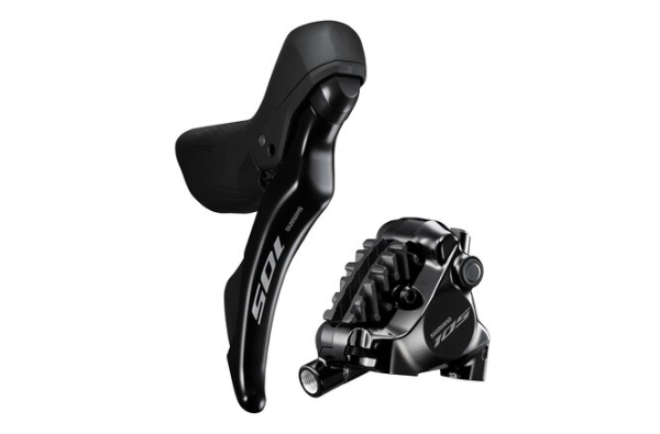 Shimano Scheibenbremsen-Set 105 BR-R7170 mit ST-R7120 hinten schwarz - bischibikes